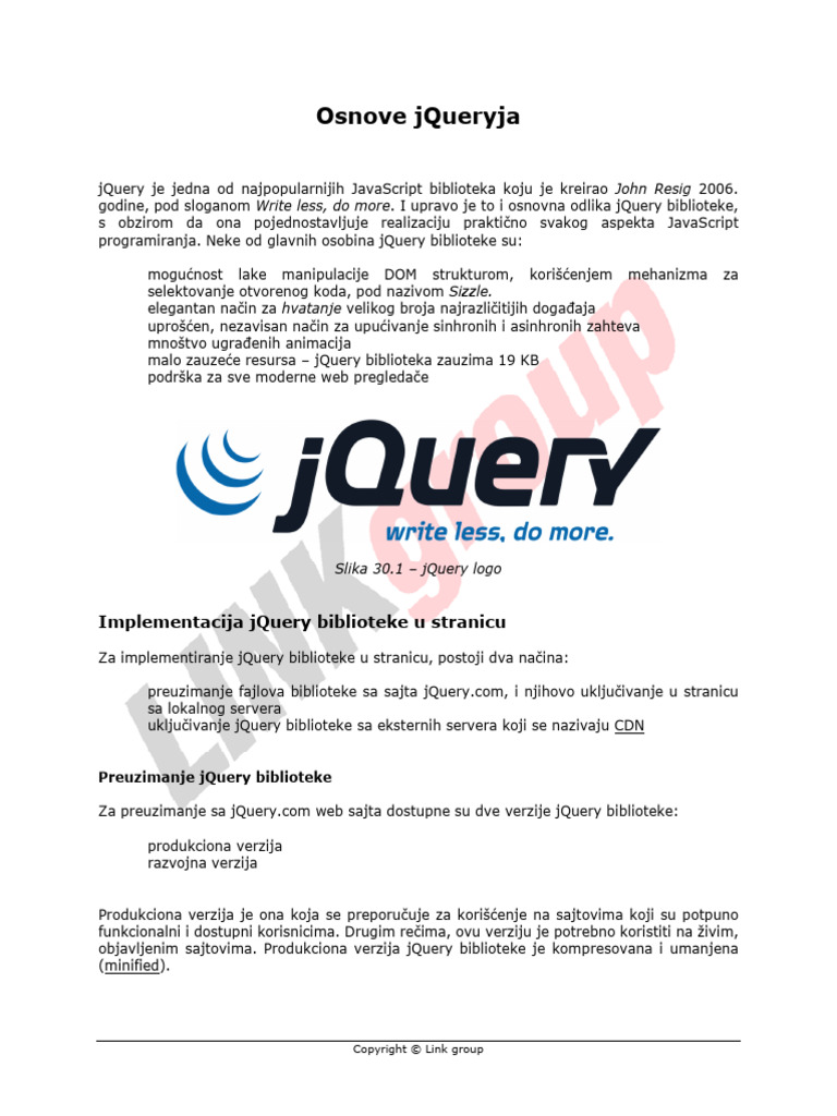 Osnove Jqueryja | PDF