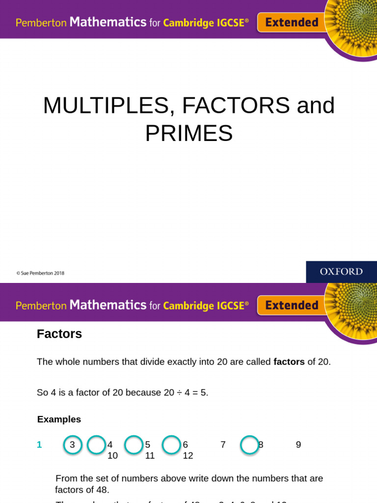 N3-Multiples, Factors, Primes, Squares and Cubes | PDF | Discrete ...