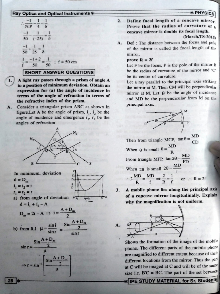 saqs | PDF | Rainbow | Reflection (Physics)