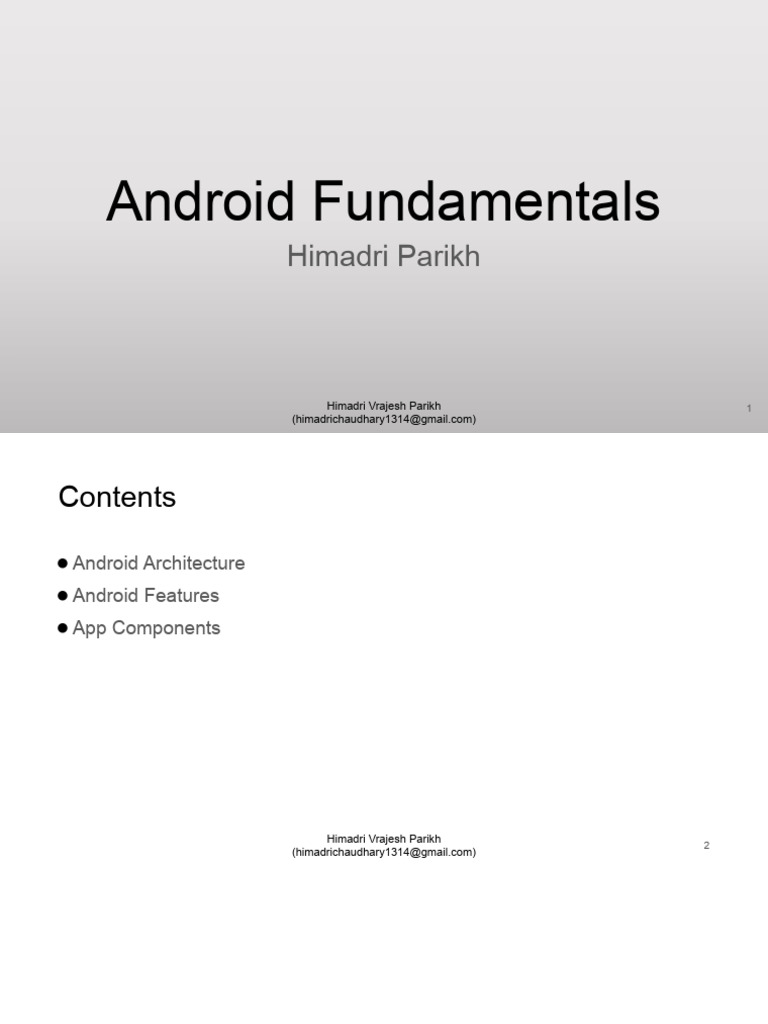 Android Architecture and App Components | PDF | Android (Operating System) | Kernel (Operating ...