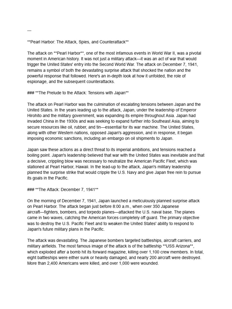 the vicious attack of pearl harbor | PDF | Attack On Pearl Harbor ...