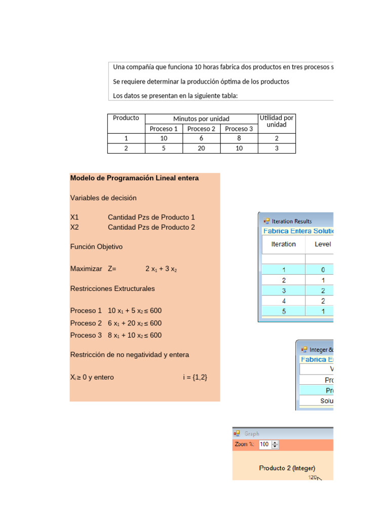 Modelo de Programación Lineal Entera | PDF | Programación lineal | Algoritmos