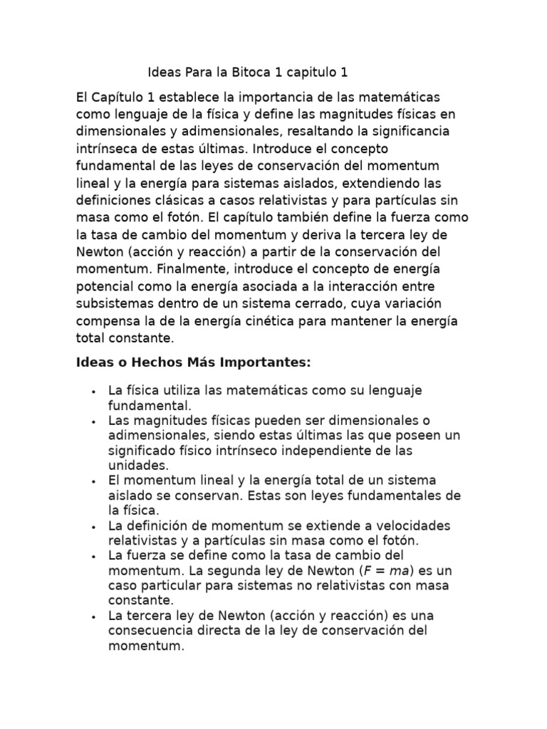Ideas para La Bitoca 1 Capitulo 1 | PDF