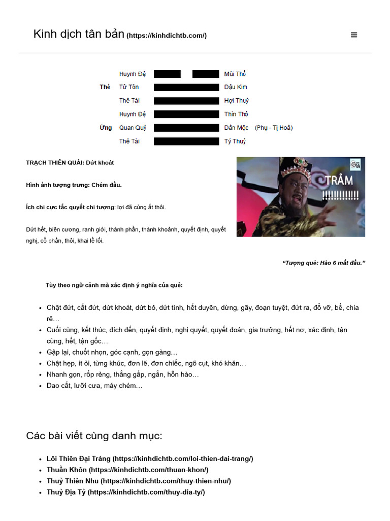 KDTB - Trạch Thiên Quải | PDF