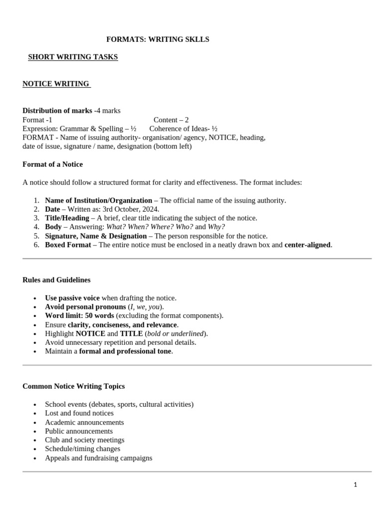 Notice and Invitation Writing Guide | PDF | Flood