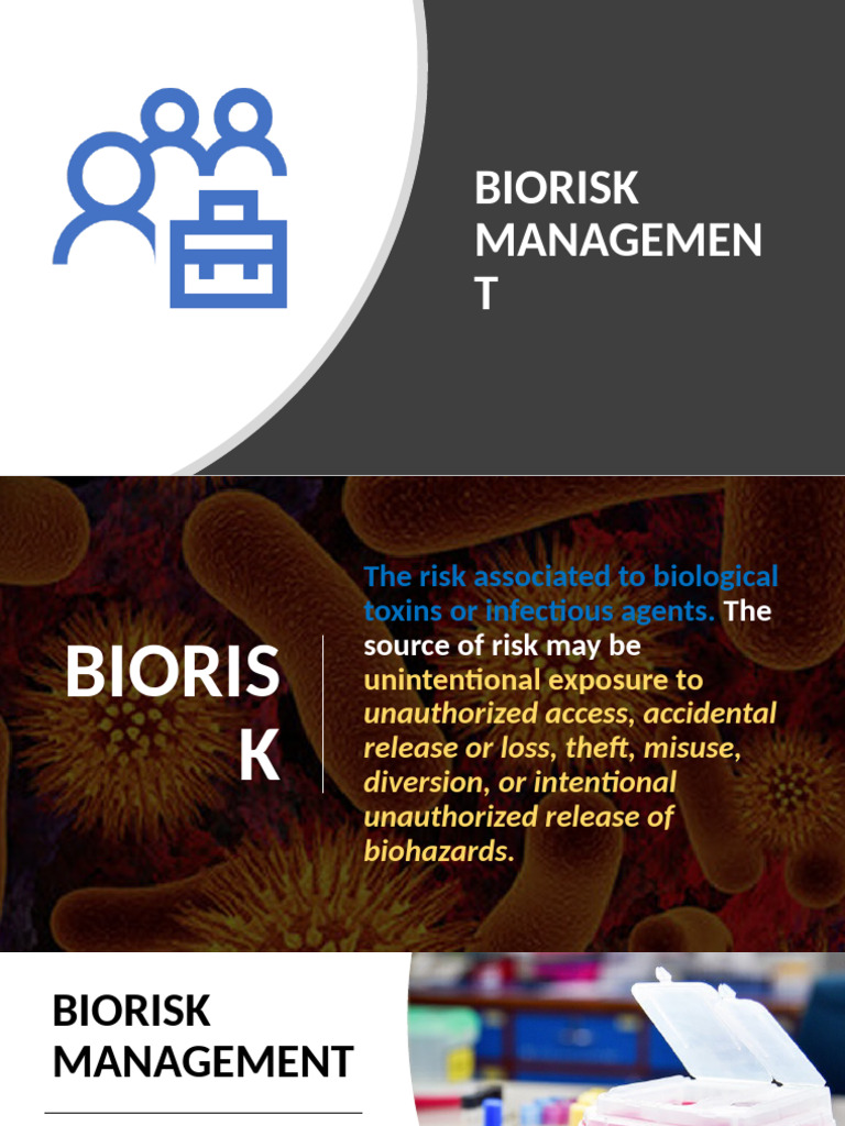 WEEK 15- BIORISK MANAGEMENT (1) | PDF | Risk | Hazards