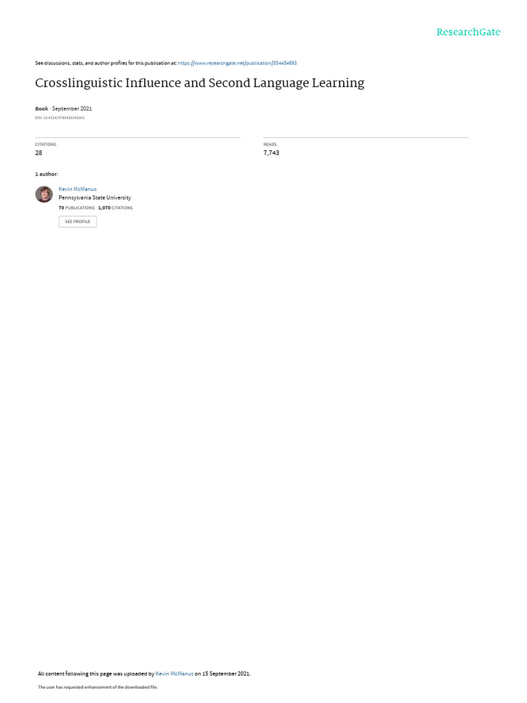 Previewpdf | PDF | Second Language | Second Language Acquisition