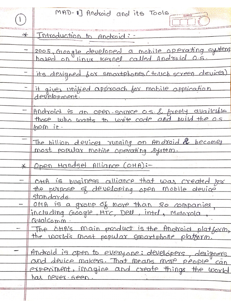 MAD Chapter 1 Notes | PDF