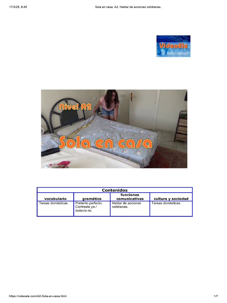 TAreas del hogar videoele | PDF