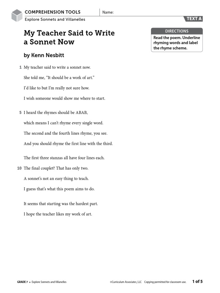 Understanding Sonnet and Villanelle Rhymes | PDF | Poetry | Sonnets