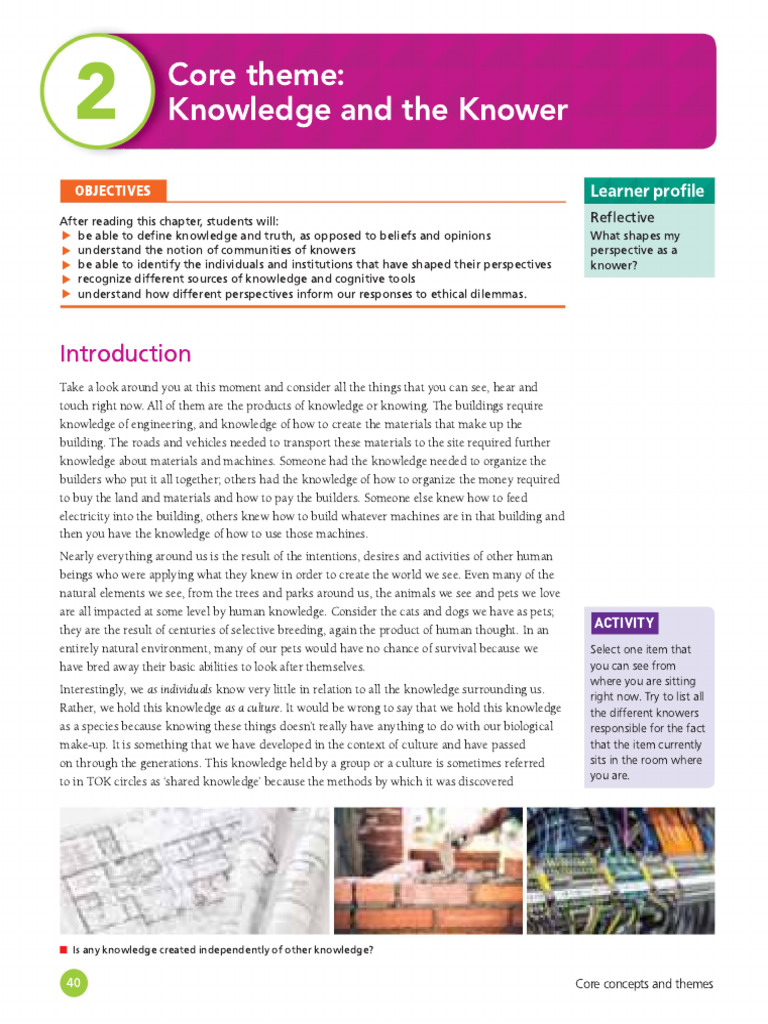 Theory of Knowledge - Fourth Edition - Hodder 2020 Knowledge and The ...