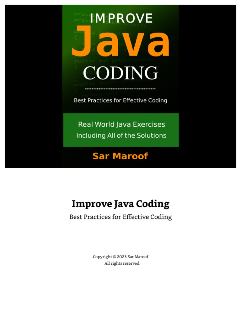 Improve Java Coding | PDF