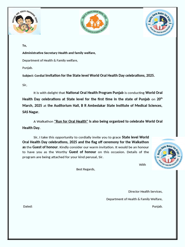 Invitation To Dignitaries | PDF