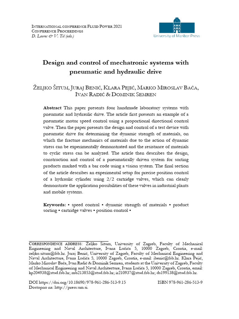Design_and_control_of_mechatronic_system | PDF | Valve | Actuator