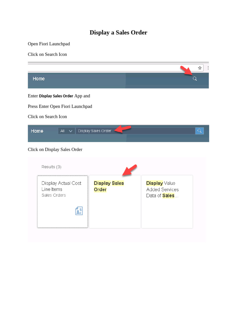 Displaying Sales Order Details | PDF