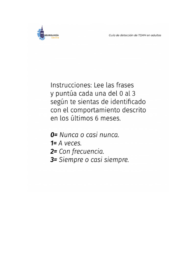TEST TDA Adultos | PDF