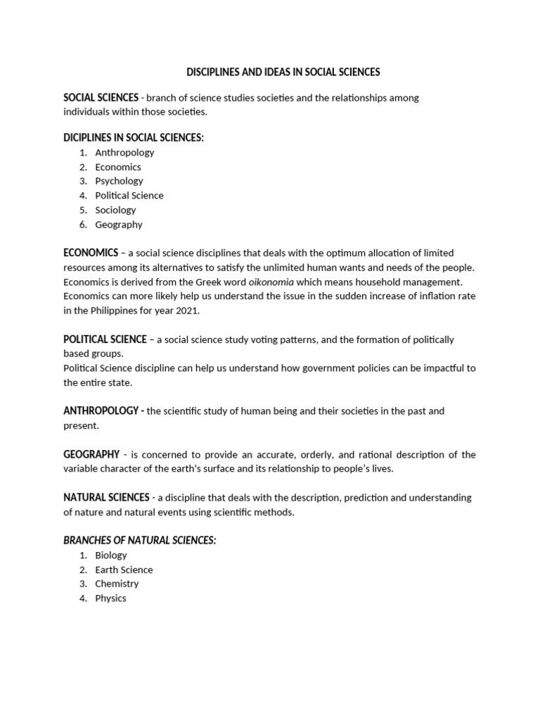 Diss Reviewer 1st Quarter | PDF | Social Sciences | Science