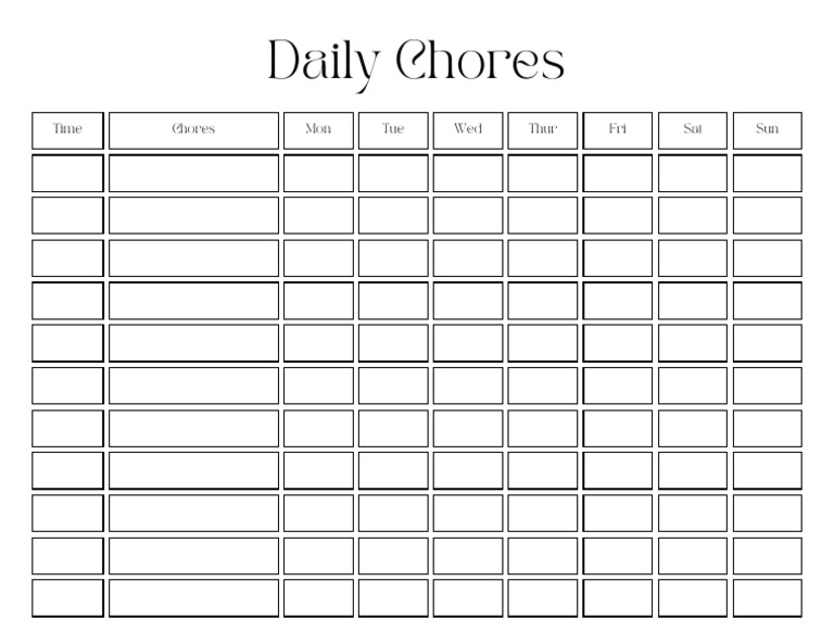 TSS - Daily Chores | PDF
