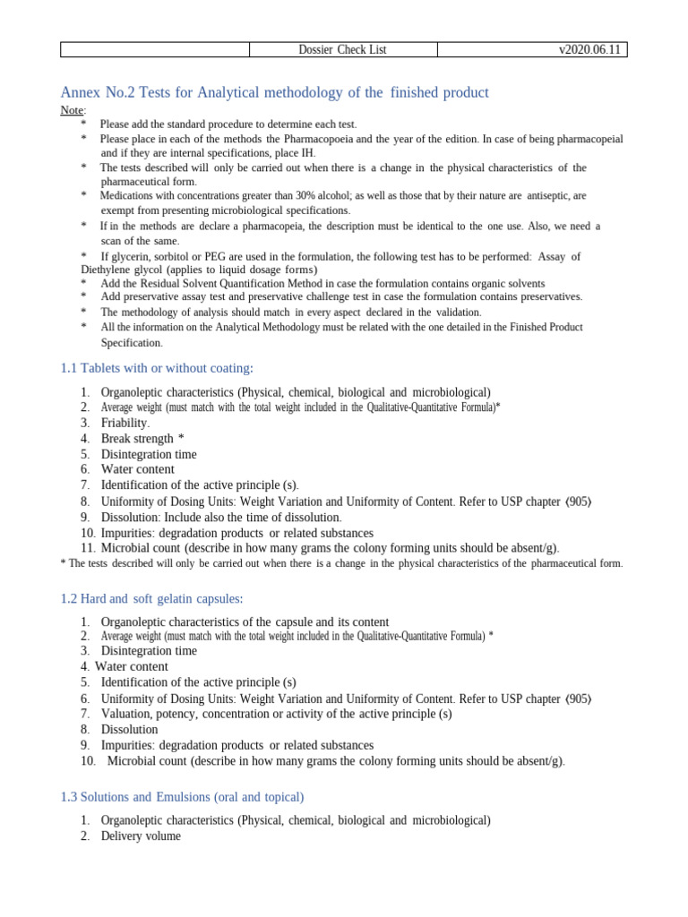 Analytical Methodology Checklist for Pharmaceuticals | PDF | Topical ...