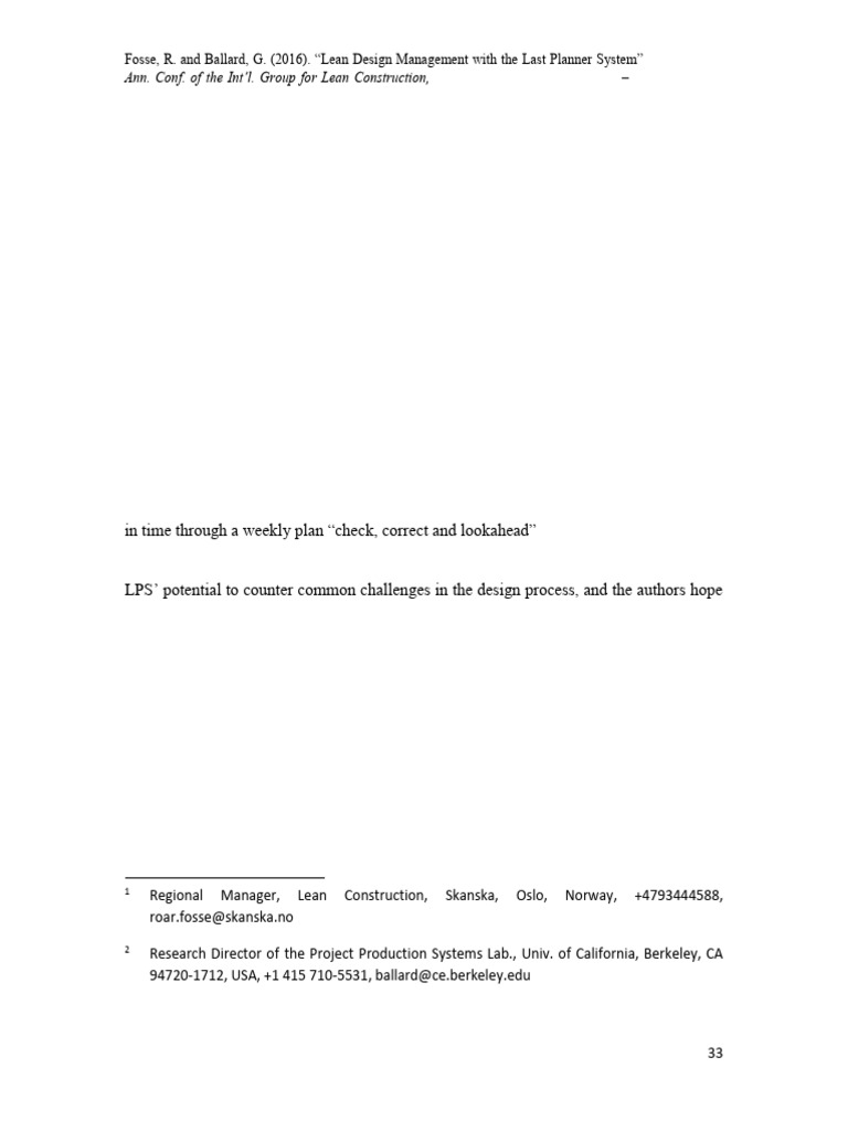 Lean Design Management in Practice With The Last Planner System | PDF | Building Information ...