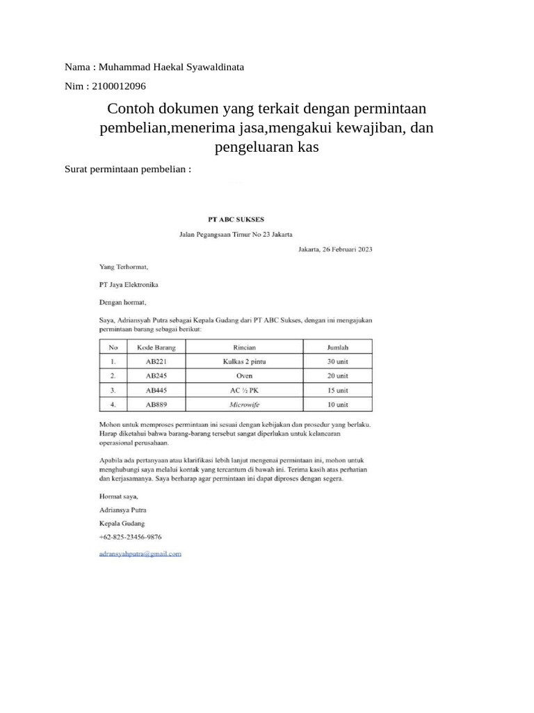 Muhammad Haekal Syawaldinata - 2100012096 | PDF