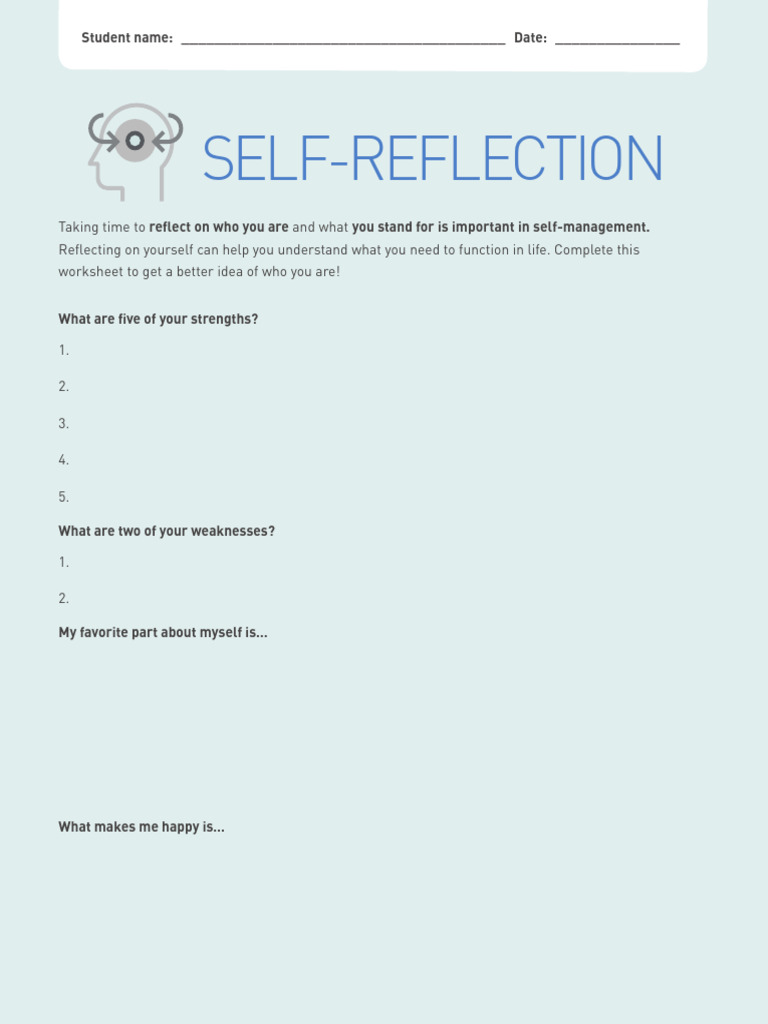 Futuready Self-Reflection Worksheet | PDF