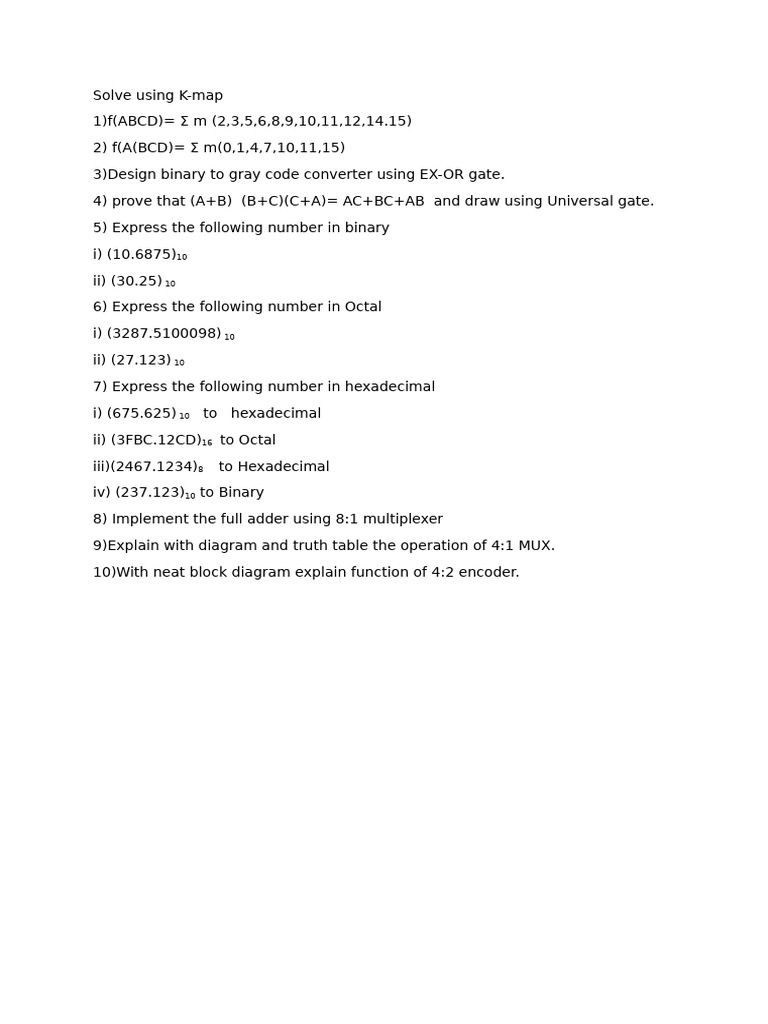 DSD Question Bank 1 | PDF