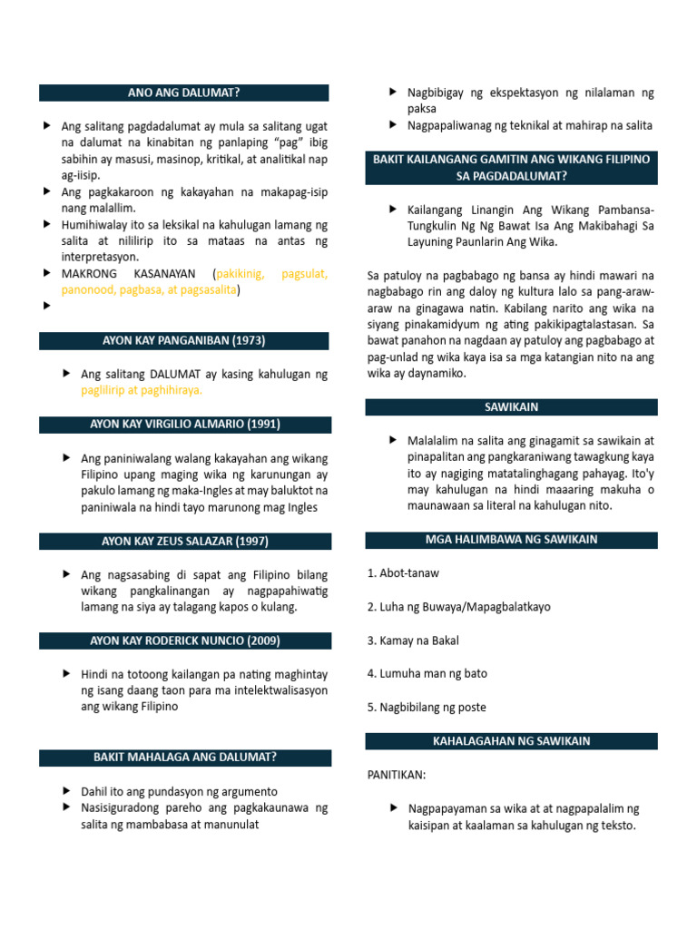 Dalumat Reviewer | PDF