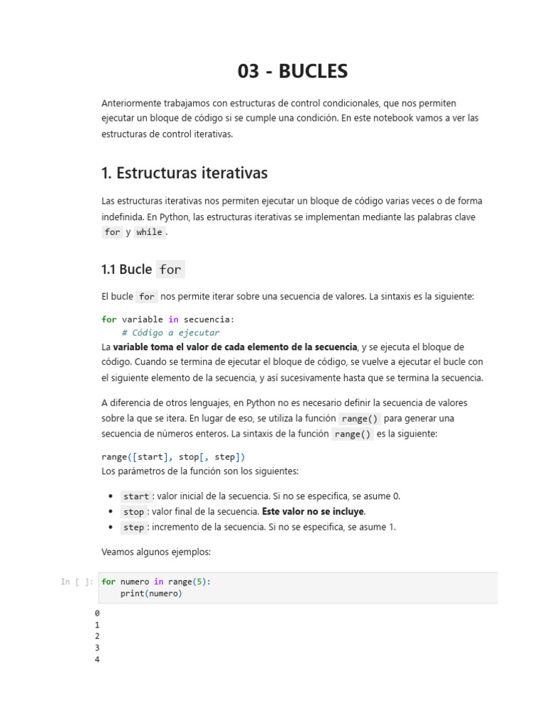 Bucles - teoria | PDF | Python (lenguaje de programación) | Paradigmas ...