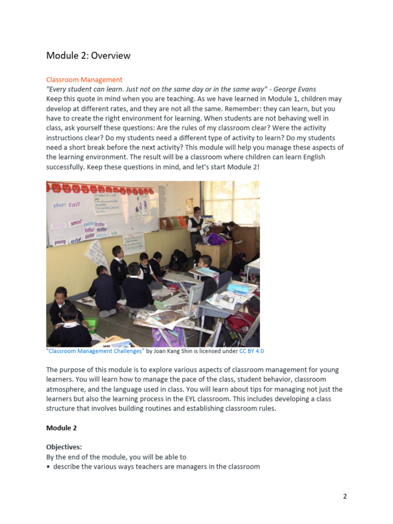 Modul 2_Classroom Management | PDF | Classroom Management | Classroom