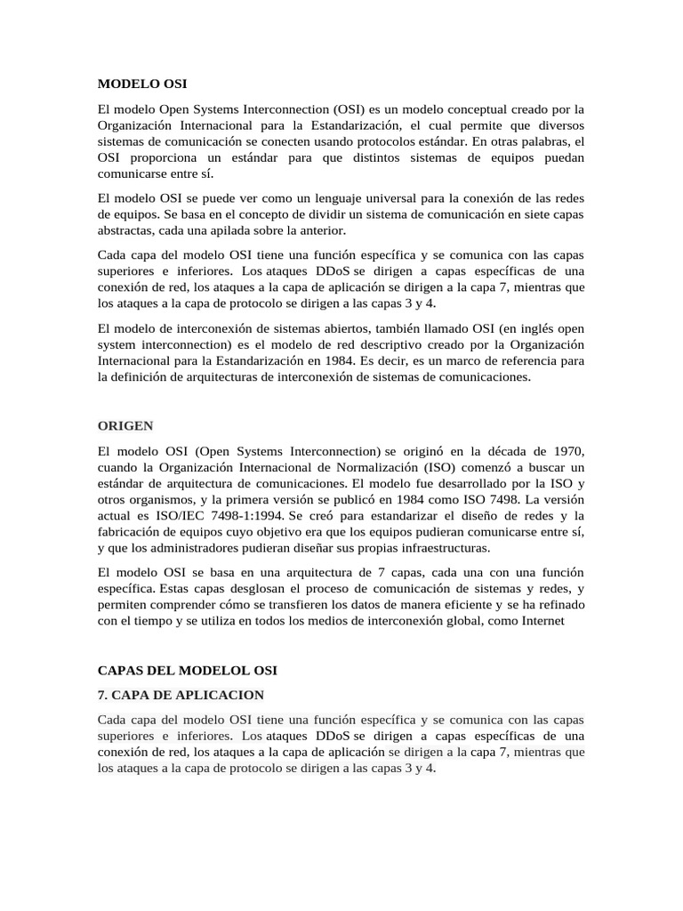 Introducción al Modelo OSI en Redes | PDF | Modelo osi | Red de computadoras