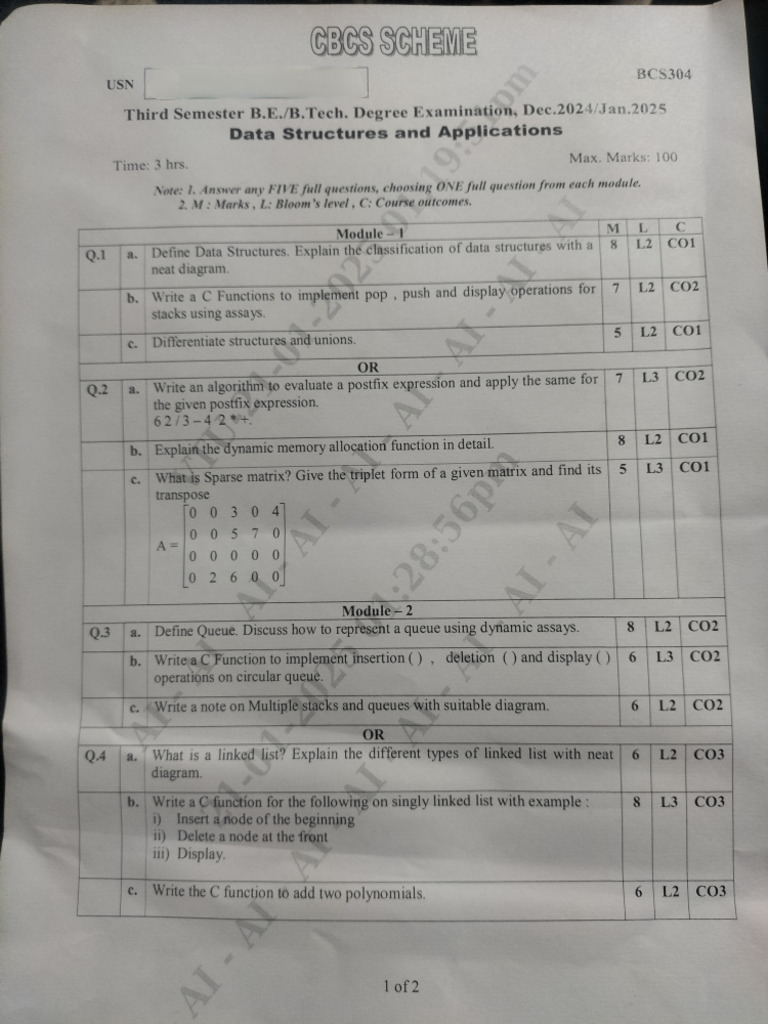 Data Structure and Applications | PDF