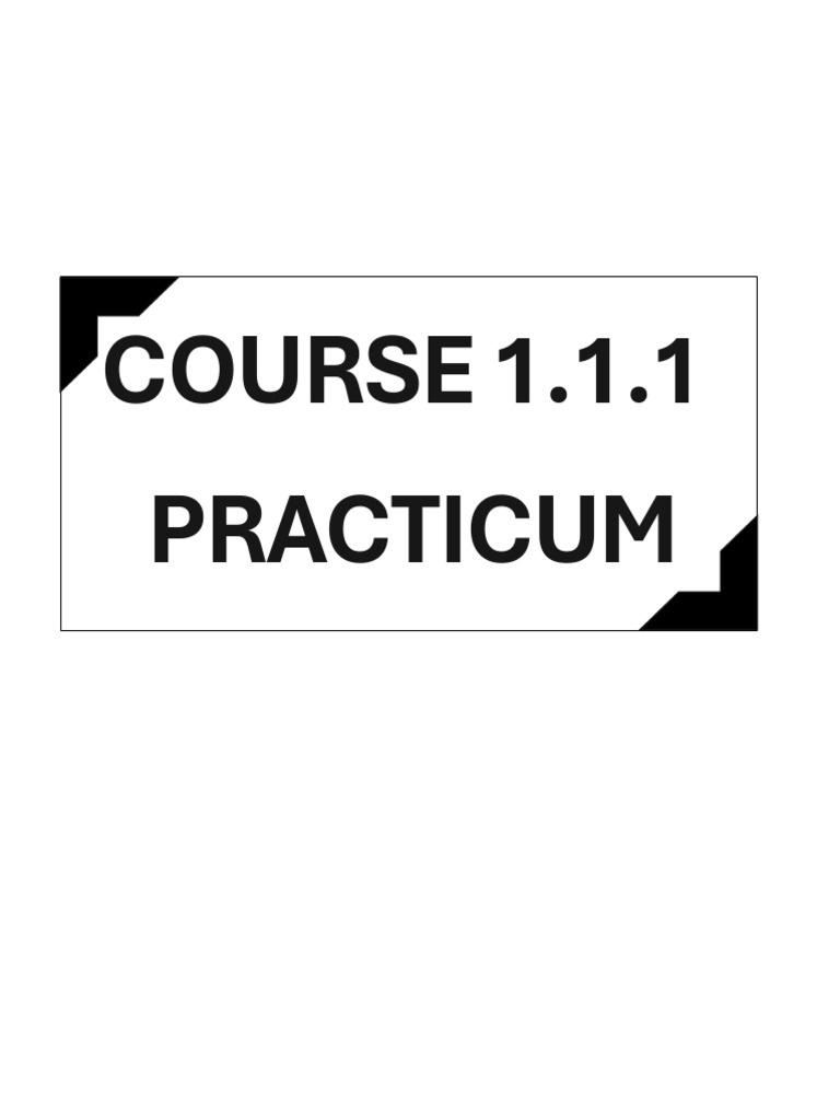Practicum | PDF