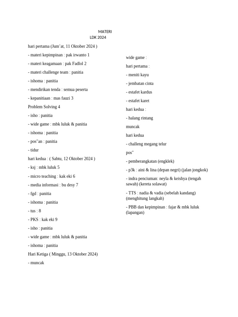 Panduan Ldk 2024 | PDF