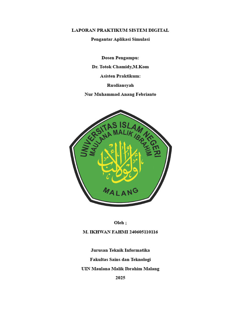 Laporan Praktikum Sistem Digital | PDF