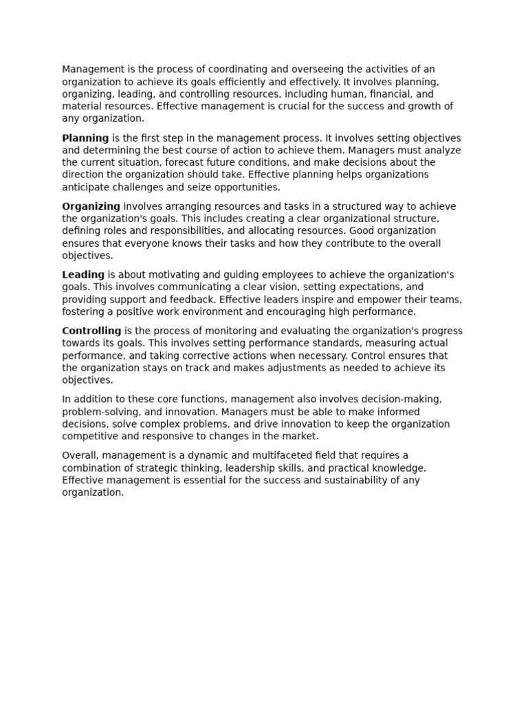 Essentials of Effective Management | PDF