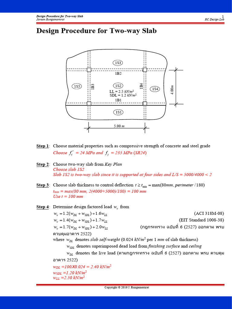 Design Procedure For Two-Way Slab | PDF | Secondary Sector Of The ...