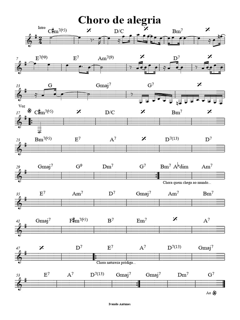 Choro de Alegria | PDF