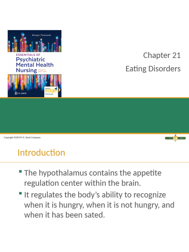 Ch21 Eating Disorder | PDF | Bulimia Nervosa | Eating Disorder