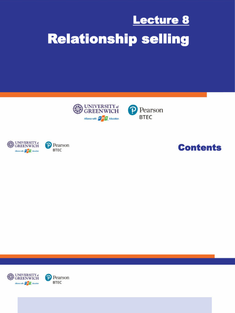(5131) - Lecture 8 - Relationship Selling | PDF | Lean Manufacturing ...