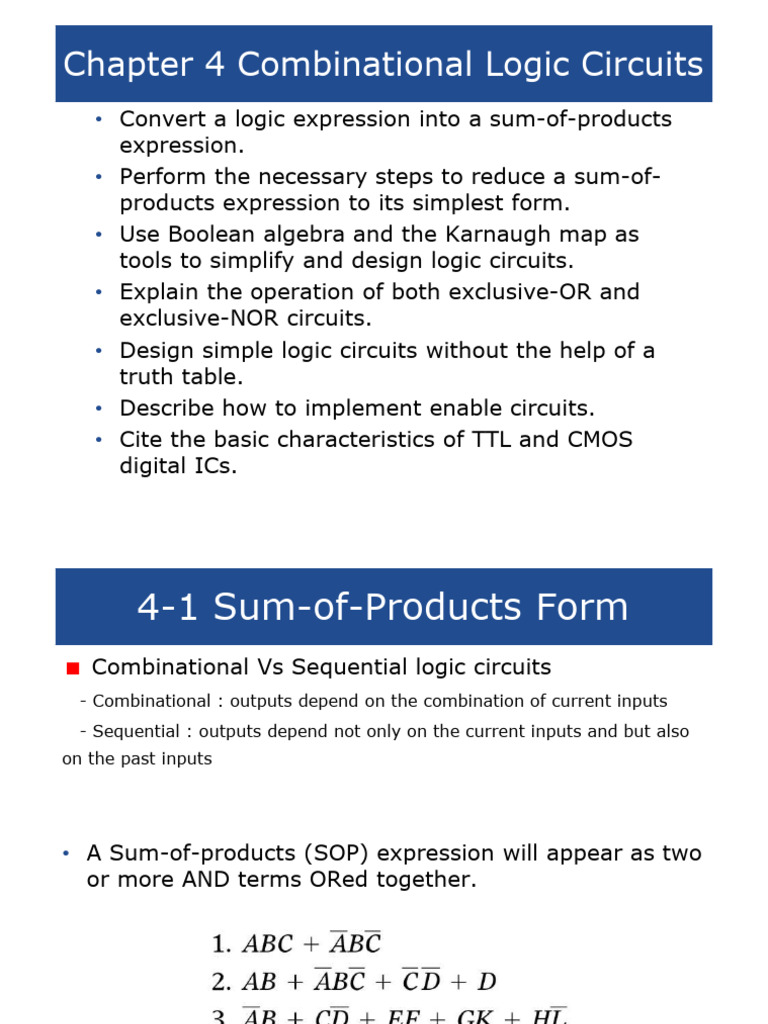 Digital Logic Circuit - Ch4 | PDF | Logic Gate | Electronics