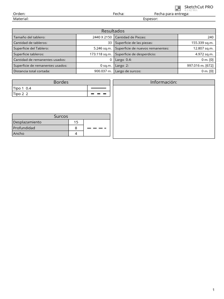 DESPIECE EJEMPLO CLOSET | PDF