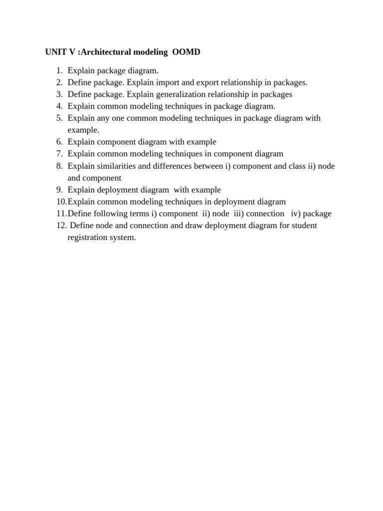 Unit V Que Bank OOMD | PDF