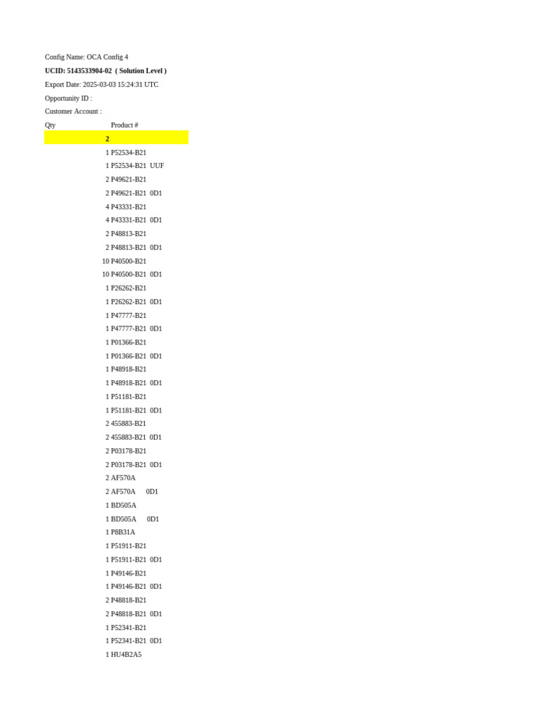 OCA Config 4 5143533904-02 | PDF | Computer Hardware | Computer ...