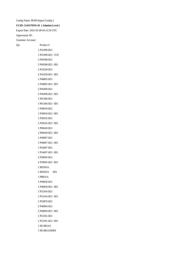 BOM Import Config 2 5143170591-01 | PDF | Computer Hardware | Computer ...