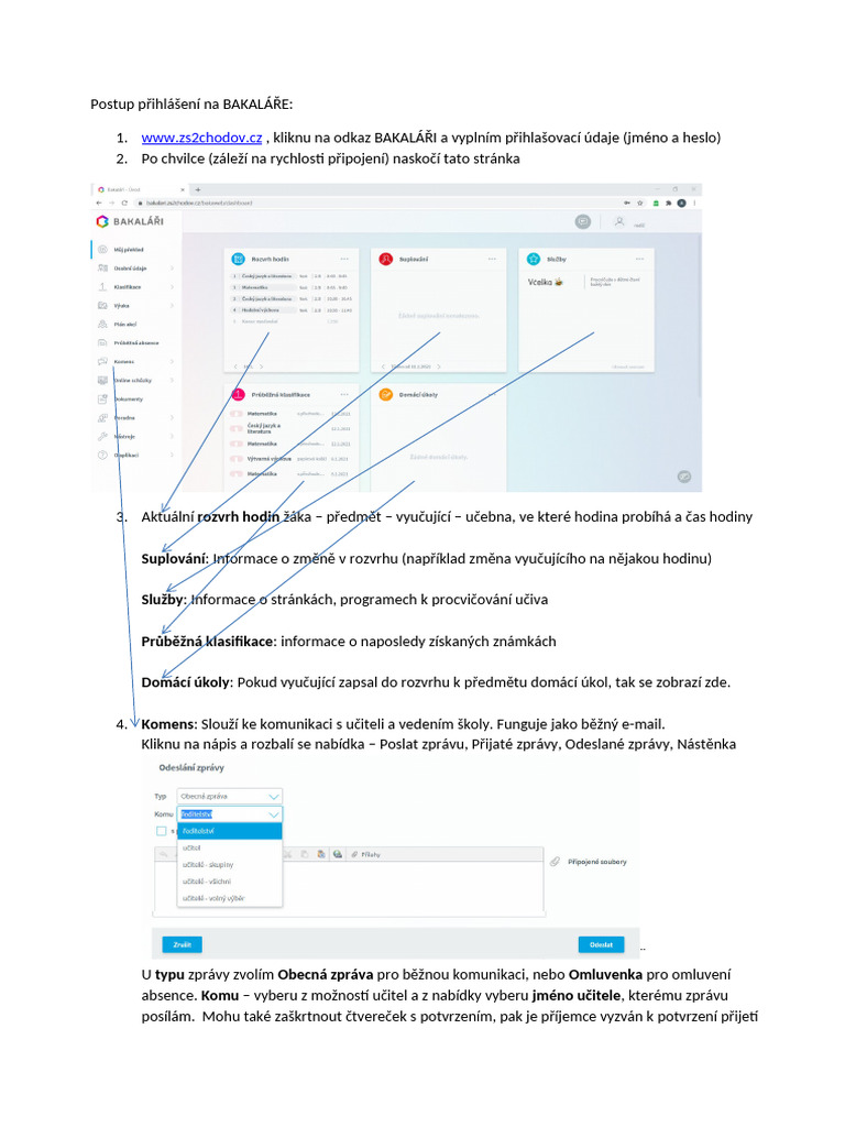 Manual BAKALARI Pro Rodice | PDF