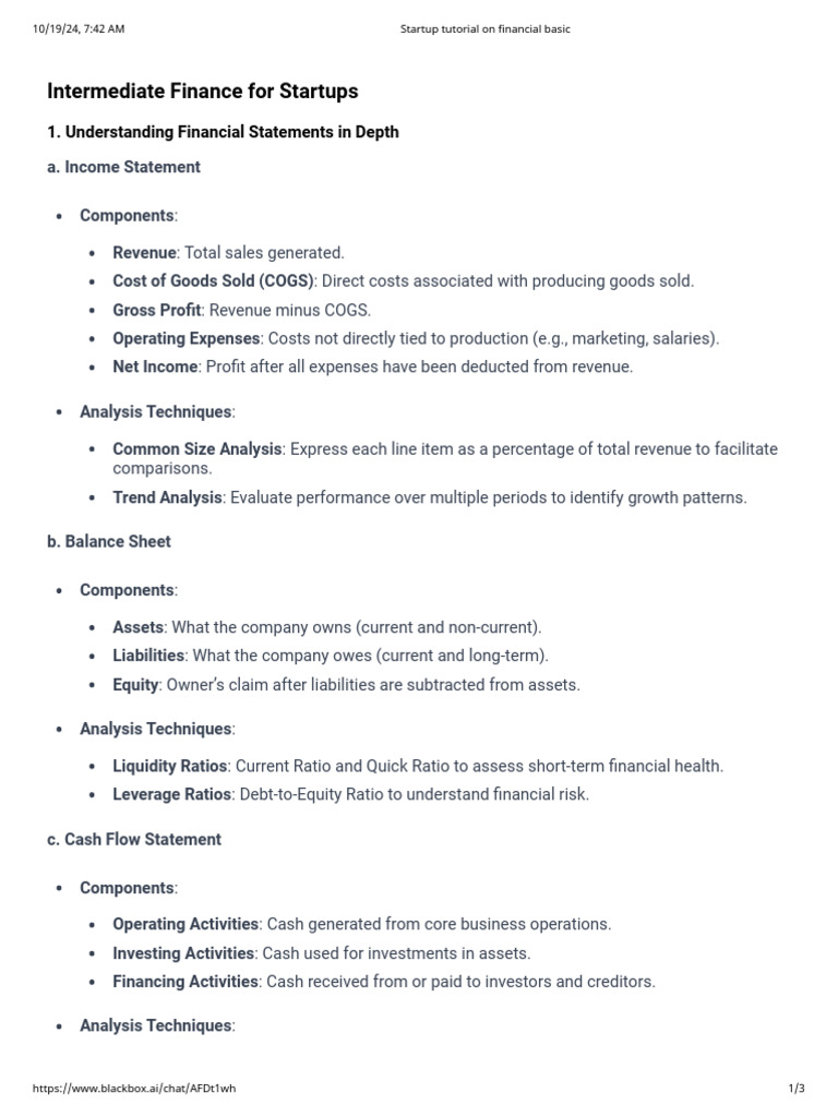 Startup Tutorial On Financial Basic2 | PDF | Discounted Cash Flow | Capital Structure