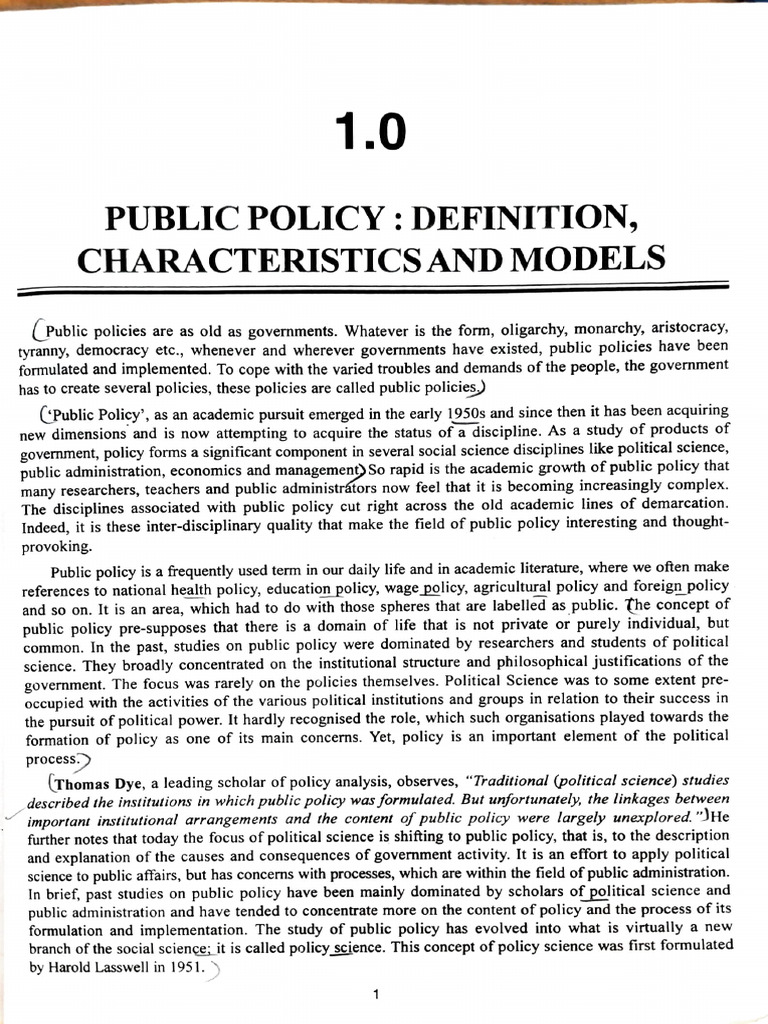 Understanding Public Policy Models | PDF | Policy | Science