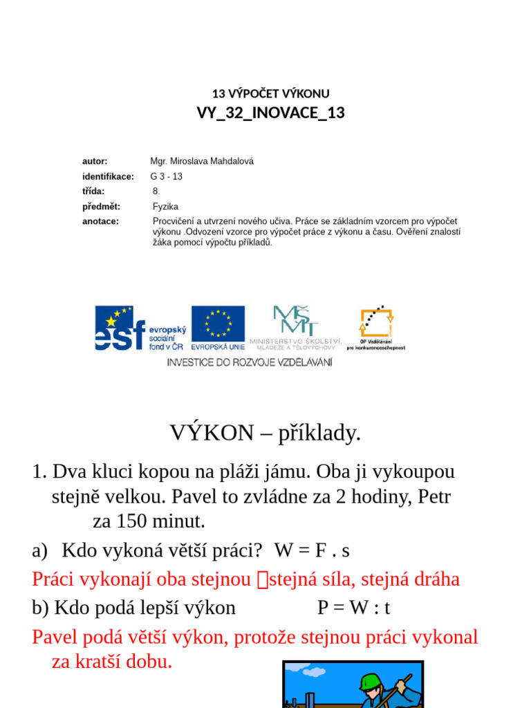13-vykon-priklady (1) | PDF