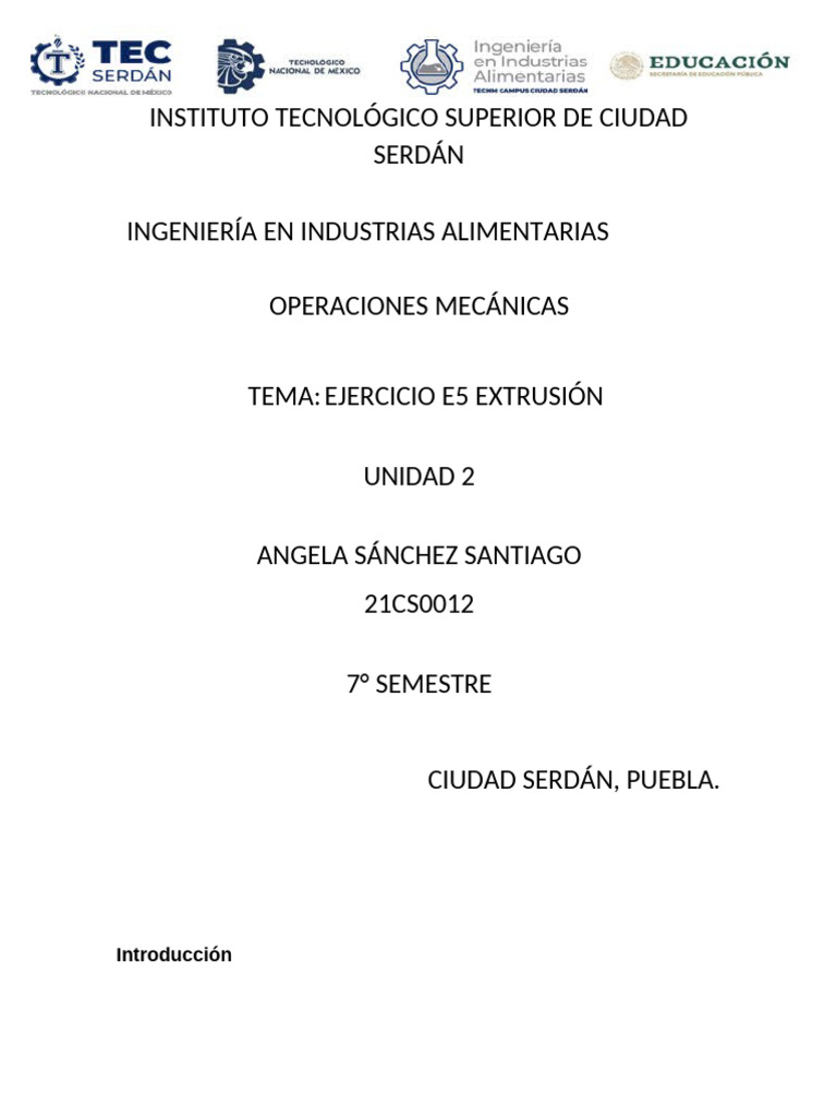 Proceso de Extrusión en Alimentos | PDF | Extrusión | Alimentos